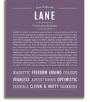 Lane | Name Art Print – Name Stories