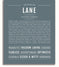 Lane | Name Art Print – Name Stories