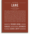 Lane | Name Art Print – Name Stories