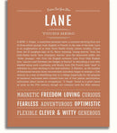 Lane | Name Art Print – Name Stories