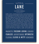 Lane | Name Art Print – Name Stories