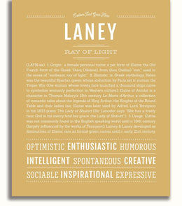 Laney | Name Art Print – Name Stories