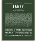 Laney Personalized Name Meaning Art Prints – Name Stories