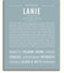 Lanie Personalized Name Meaning Art Prints – Name Stories