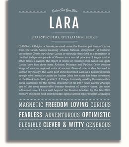 Lara | Name Art Print – Name Stories