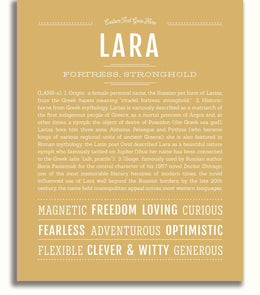 Lara | Name Art Print – Name Stories