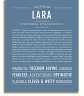 Lara | Name Art Print – Name Stories