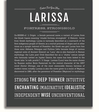 Larissa | Name Art Print – Name Stories