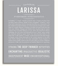 Larissa | Name Art Print – Name Stories