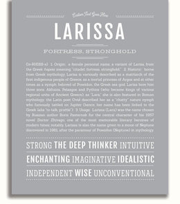 Larissa | Name Art Print – Name Stories