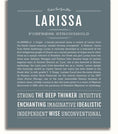 Larissa | Name Art Print – Name Stories