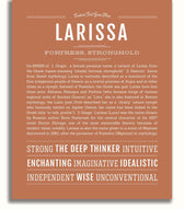 Larissa | Name Art Print – Name Stories