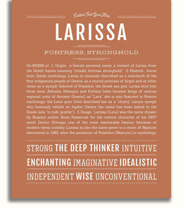 Larissa | Name Art Print – Name Stories