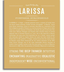 Larissa | Name Art Print – Name Stories