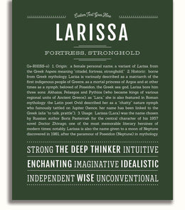 Larissa | Name Art Print – Name Stories