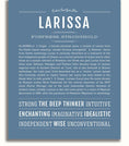 Larissa | Name Art Print – Name Stories