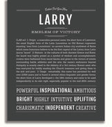 Larry | Name Art Print – Name Stories
