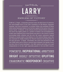 Larry | Name Art Print – Name Stories