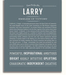 Larry Personalized Name Meaning Art Prints – Name Stories