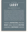 Larry Personalized Name Meaning Art Prints – Name Stories