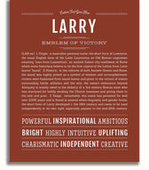 Larry | Name Art Print – Name Stories