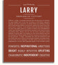 Larry Personalized Name Meaning Art Prints – Name Stories