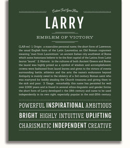 Larry | Name Art Print – Name Stories