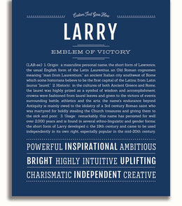 Larry | Name Art Print – Name Stories