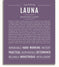 Launa | Name Art Print – Name Stories