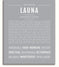 Launa Personalized Name Meaning Art Prints – Name Stories