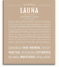 Launa | Name Art Print – Name Stories