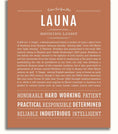 Launa | Name Art Print – Name Stories