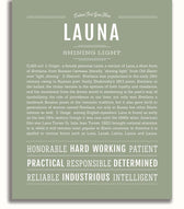 Launa | Name Art Print – Name Stories