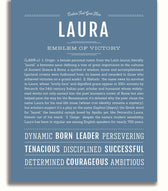 Laura Personalized Name Meaning Art Prints – Name Stories