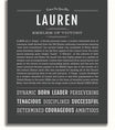 Lauren | Name Art Print – Name Stories