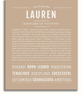 Lauren | Name Art Print – Name Stories