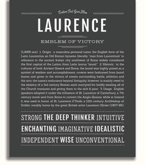 Laurence | Name Art Print – Name Stories