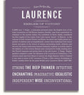 Laurence | Name Art Print – Name Stories