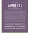 Laurence Personalized Name Meaning Art Prints – Name Stories