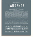 Laurence | Name Art Print – Name Stories
