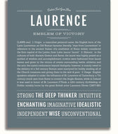 Laurence | Name Art Print – Name Stories