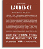 Laurence | Name Art Print – Name Stories