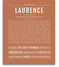 Laurence Personalized Name Meaning Art Prints – Name Stories