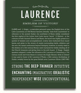 Laurence Personalized Name Meaning Art Prints – Name Stories