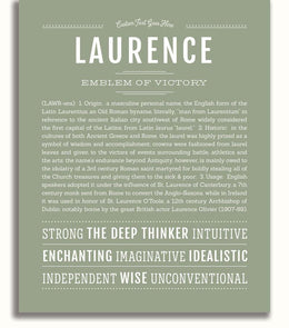 Laurence | Name Art Print – Name Stories