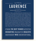 Laurence Personalized Name Meaning Art Prints – Name Stories