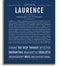 Laurence | Name Art Print – Name Stories