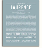 Laurence | Name Art Print – Name Stories