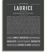 Laurice Personalized Name Meaning Art Prints – Name Stories