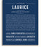 Laurice | Name Art Print – Name Stories